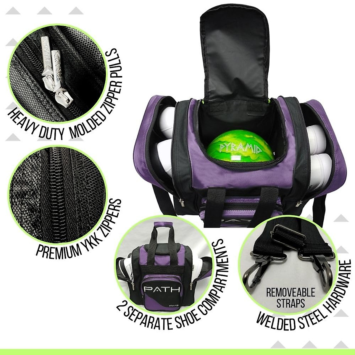 Pyramid Path Pro Deluxe Single Tote - Black/Purple