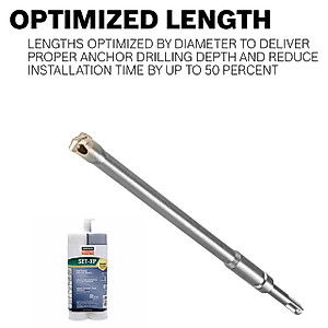 Bosch DXS5040 7/8 in. x 8 in. x 17 in. SDS-max® Speed Clean™ Dust Extraction Bit