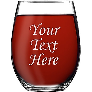 My Personal Memories, Personalized 15oz Stemless Wine Glass - Engraved With Your Custom Text