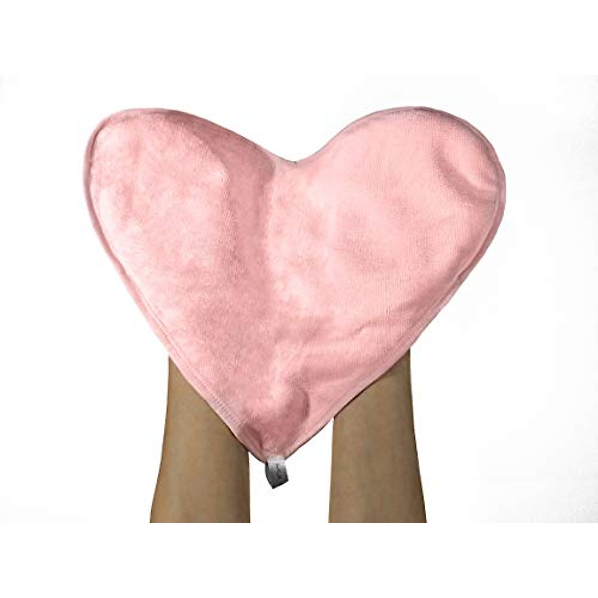 Pink Cloth in a Box - Ultra Soft, Microfiber, Exfoliating, Heart Shaped Facecloth/Washcloth with Hand Pockets to Remove Makeup, Clean Pores and Wipe your Face Clean