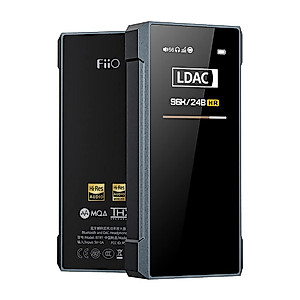 FiiO BTR7 Headphone Amp Bluetooth Receiver High Resolution Portable DAC Supports MQA/LDAC/aptX HD 384K/32Bit DSD256 for Phone/PC/Car/Home Audio(Titanium)