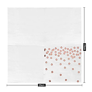 100-Pack Rose Gold Paper Cocktail Napkins for Party, 3 ply Luxury Beverage Napkins for Parties, Events and Family Gatherings Folded 5 x 5 Inches (ROSE)