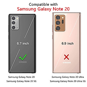 Military Grade Drop Impact for Samsung Galaxy Note 20 Case Note 20 5G Case 360 Metal Rotating Ring Kickstand Holder Armor Heavy Duty Shockproof Case for Galaxy Note 20 5G Phone Case (Red)