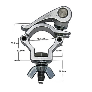 DJ Lighting truss Clamp 1.26-1.38 inch OD Pipe Truss F34 Quick Release Mount Heavy Duty 165 Lbs (2PCS)