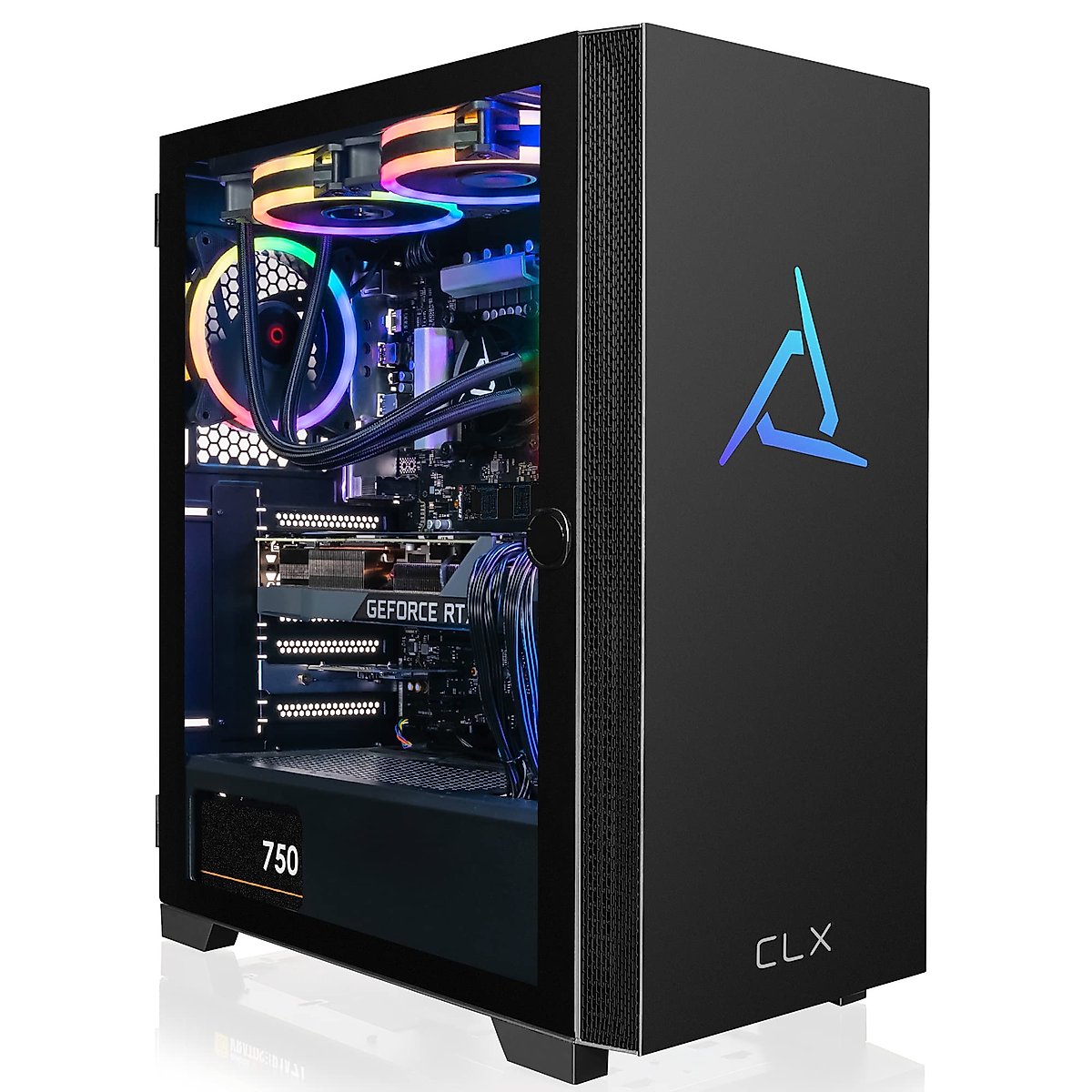 CLX Set Gaming PC - Intel Core i5 13600KF 3.5GHz, GeForce RTX 3070, 1TB NVMe M.2 SSD, 4TB HDD,16GB DDR5 RGB Memory, 240mm AIO, WiFi, Windows 11 Home, Black