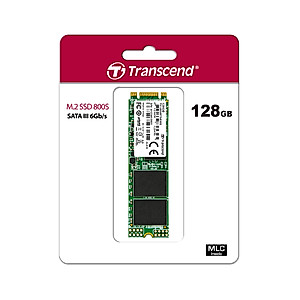 Transcend 128GB MTS800S M.2 2280 SATAIII SSD, Internal Solid State, Compatible with Laptop & PC Desktop, MLC - TS128GMTS800S