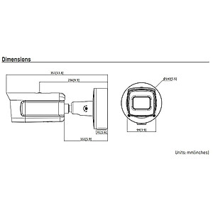 HIKVISION DS-2CD7A26G0/P-IZHS8 DeepinView 2MP Ultra-Low Light Outdoor LPR Network Bullet Camera with 8 to 32 mm Varifocal Motorized Lens, US Version, RJ45 Connection