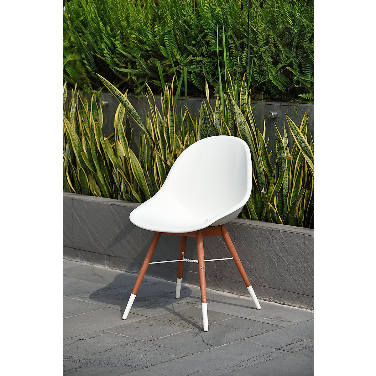 Amazonia Rectangular Cannes Patio Dining Set, 7 Piece, White