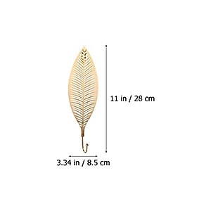 MAGICLULU 7pcs Leaf Shape Metal Hooks Decorative Wall Hooks Iron Key Holder Coat Hanger Purse Hooks Closet Clothes Coat Hat Towel Robes Hook for Kitchen Bathroom Bedroom Office