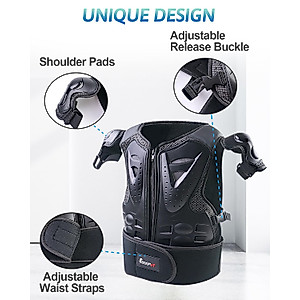 StarknightMT Kids Motorcycle Armor Suit Dirt Bike Gear Riding Protective Chest Spine Back Protector Shoulder Arm Elbow Knee Protector Pads for Cycling Skateboard,Skiing,Skating,Off-Road
