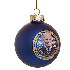 Kurt Adler C7758 80MM President Biden Ornament, Blue
