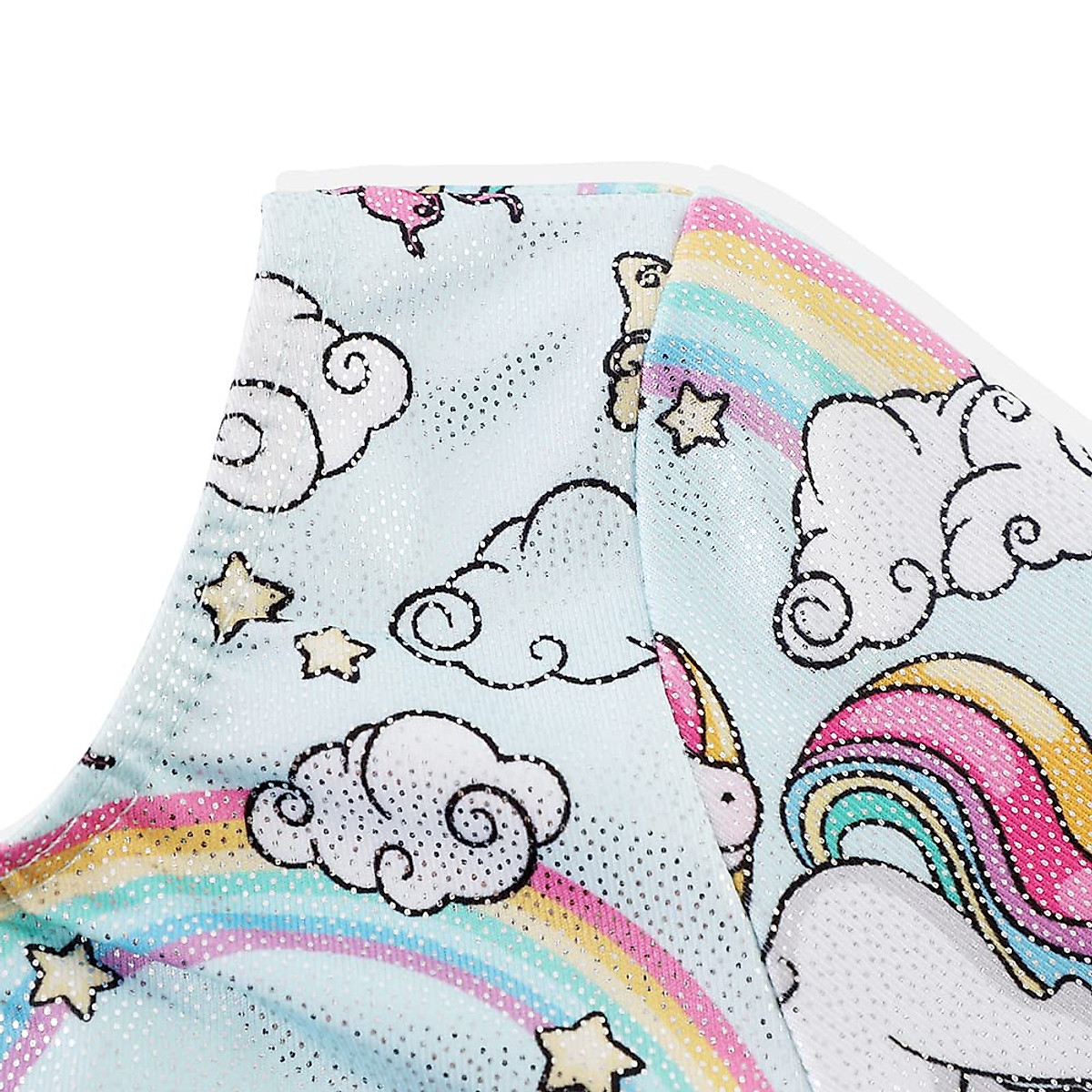 Long Sleeve Leotards for Girls Gymnastics Unicorn Butterfly Sky Blue 5t Size 5-6 Years 5/6 Dance Clothing Tumbling Outfits for Kids Shiny Horse