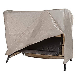 Modern Leisure Patio Swing Cover - Outdoor Furniture Protection Perfect for Patio, Deck, and Porch - Works for Single-, Double-, and Triple-Seater Swings - 87" L x 64" D x 66" H - Beige, Khaki