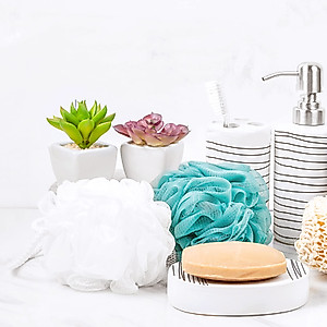 BTYMS 6 Pcs Shower Pouf 60g Bath Loofah Shower Sponge Loofahs Exfoliating Mesh Puff Body Wash Sponge