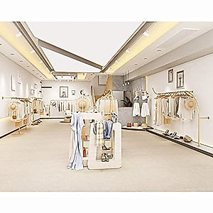Gold Clothing Rod Curved Racks, Creative Display Garment Racks in Boutique Clothing Stores, Modern Retail Garment Rack, Closet Rod Retail Display Rack, 250CM