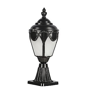 NAMFMS Traditional Vintage Pillar Lanterns Outdoor Waterproof Pillar Lights Cast Aluminum Post Light Villa Landscape Lantern Home Door Street Lamp Garden Decorative Column Lamps