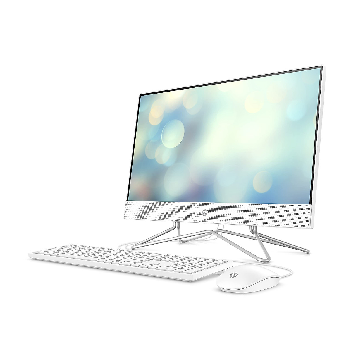 HP All-in-One 22" Desktop Computer (22-df0222, Snow White) & Sceptre 20" 1600x900 75Hz Ultra Thin LED Monitor 2X HDMI VGA Built-in Speakers