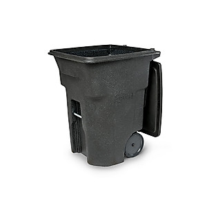 Toter 2-Wheel Trash Can with Lid - Blackstone, 96-Gallon, Model# ANA96-00BKS