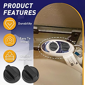 2-Pack Replacement Knob for Luxe Bidet Neo 120 & Neo 185, Knob Accessories for Luxe Bidet Neo 120 & Neo 185（Black）