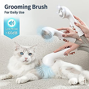 Goawuao Dog Grooming Kit, Pet Vacuum, Dog Hair Vacuum, Pet Cat Grooming Kit with Brush Clipper Deshedding Cleaning Brush, Professional Pet Salon