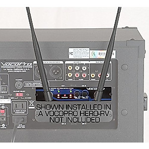 VocoPro - (UHF-28-9 Dual Channel UHF Wireless Microphone System, Black