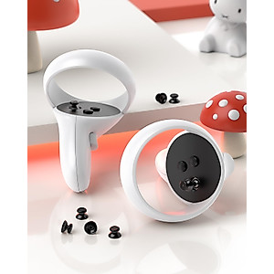 Thumbsticks Replacement for Oculus Quest 2 Controller/Meta Quest 3 Controller, for Oculus Quest 2 Controller Replacement Parts, Include 2 Thumbsticks, for Oculus Quest 3 Controller (Black-2-in-1)