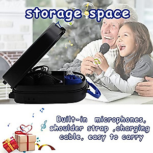 Kids Karaoke Machine for Boys Girls with 2 Microphones Bluetooth Toddler Singing Machine Portable Children Karaoke Speaker with Voice Changer for Birthday Festival Party Gift