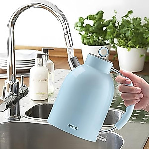 Electric Kettle, ASCOT Electric Tea Kettle, Stainless Steel Kettle Water Boiler, Fast Boiling Kettle, 1.5L, 1500W, BPA-Free, Cordless, Automatic Shutoff, Boil-Dry Protection, Blue