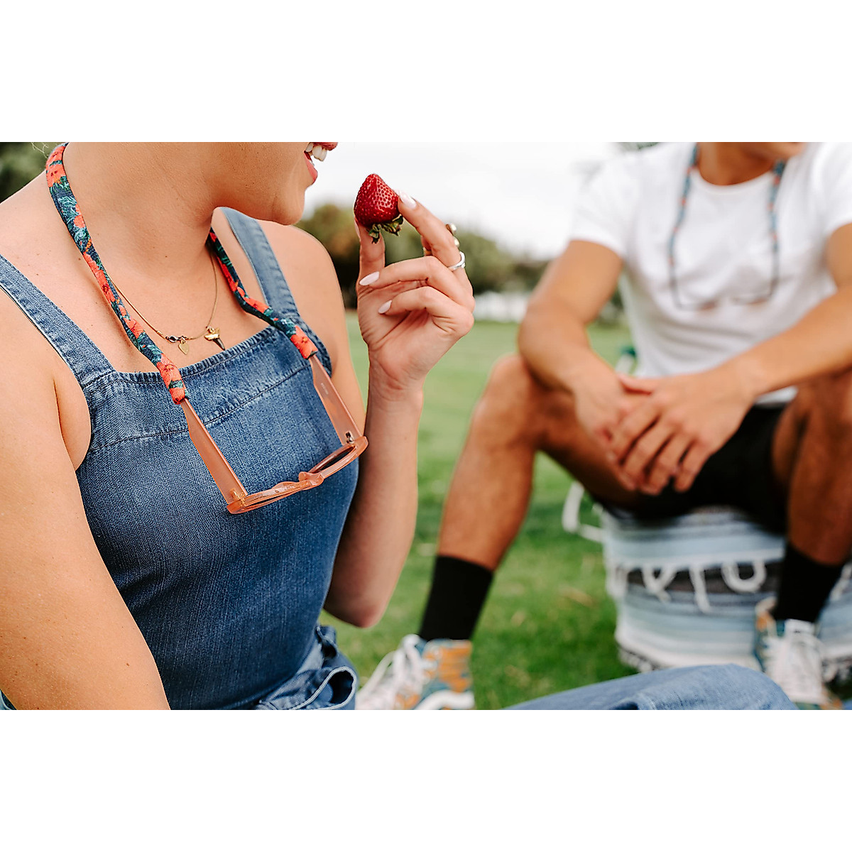 Ukes Premium Sunglass Strap - Durable & Soft Glasses Strap Designed with Cotton Material - Secure fit for Your Glasses and Eyewear. (The Alohas)