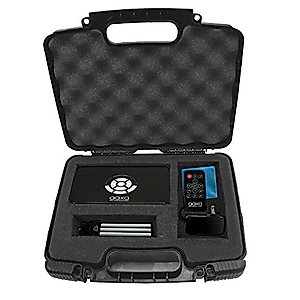 CASEMATIX Portable Hard Travel Case with Diced Foam Compatible with AAXA P7 Pico Projector, Ivation, Brookstone Projectors and Others with Mini Tripod, Charger, and Small Accessories - Case Only