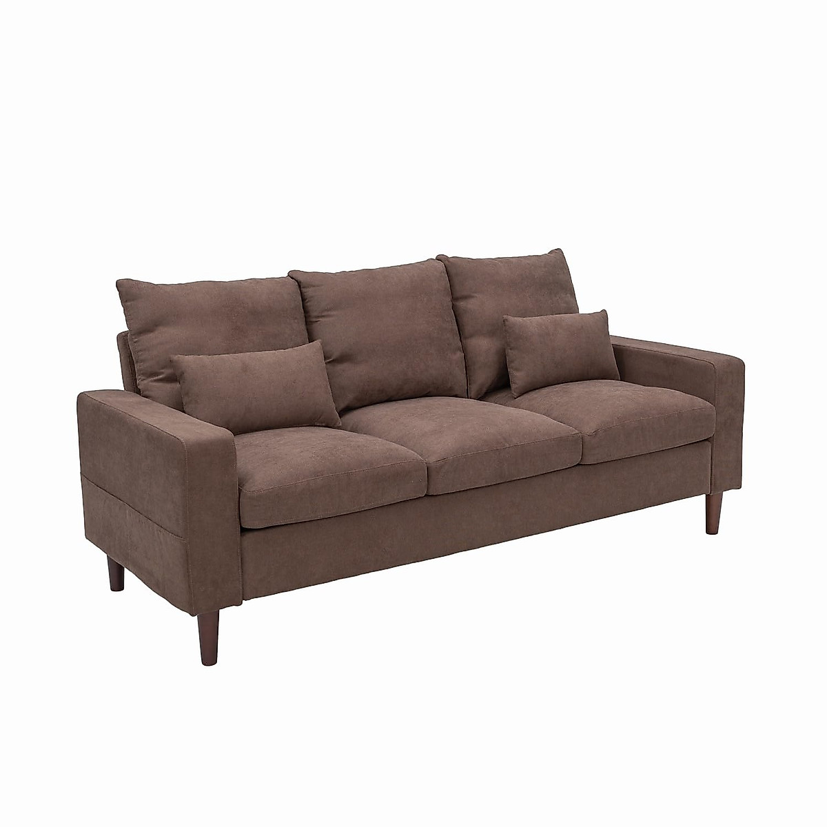 Panana Modern Sofa Couch for Living Room Sofa Couch 3 Seater in Linen Fabric Brown