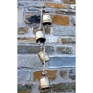 Carfar Handicrafts Shabby Chic Country Style Rustic Metal Hanging Giant Cow Bells