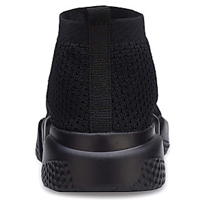 Santiro Slip On Sneakers Women Lightweight Walking Shoes Comfortable Gym Athletic Shoes Fashion Running Tennis Shoes All Black 8.5 US