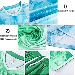 Casmyd Kids Youth HAA’landd Jersey+Soccer Shorts for Boys #9 Halland Norway Football Sports Team Ice Graphic T-Shirt Kit Blue