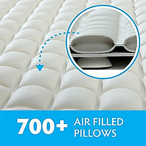 SlipX Solutions Cream Pillow Top Plus Safety Bath Mat Provides The Very Finest in Cushioned Comfort and Slip-Resistance (Over 700 Air-Filled Pockets, 200 Suction Cups, Natural Rubber)
