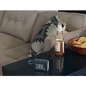 JBL GO 3 Waterproof Wireless Portable Bluetooth Speaker - Blue (Renewed)