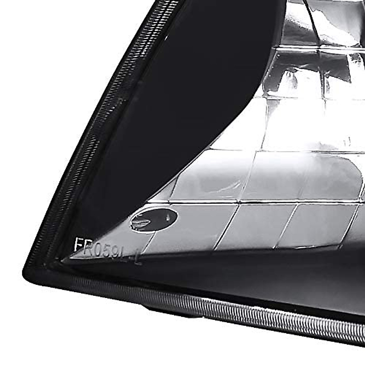 Carpartsinnovate For 98-00 Ford Ranger Pickup Euro Style Black Headlights Head Lamps Pair