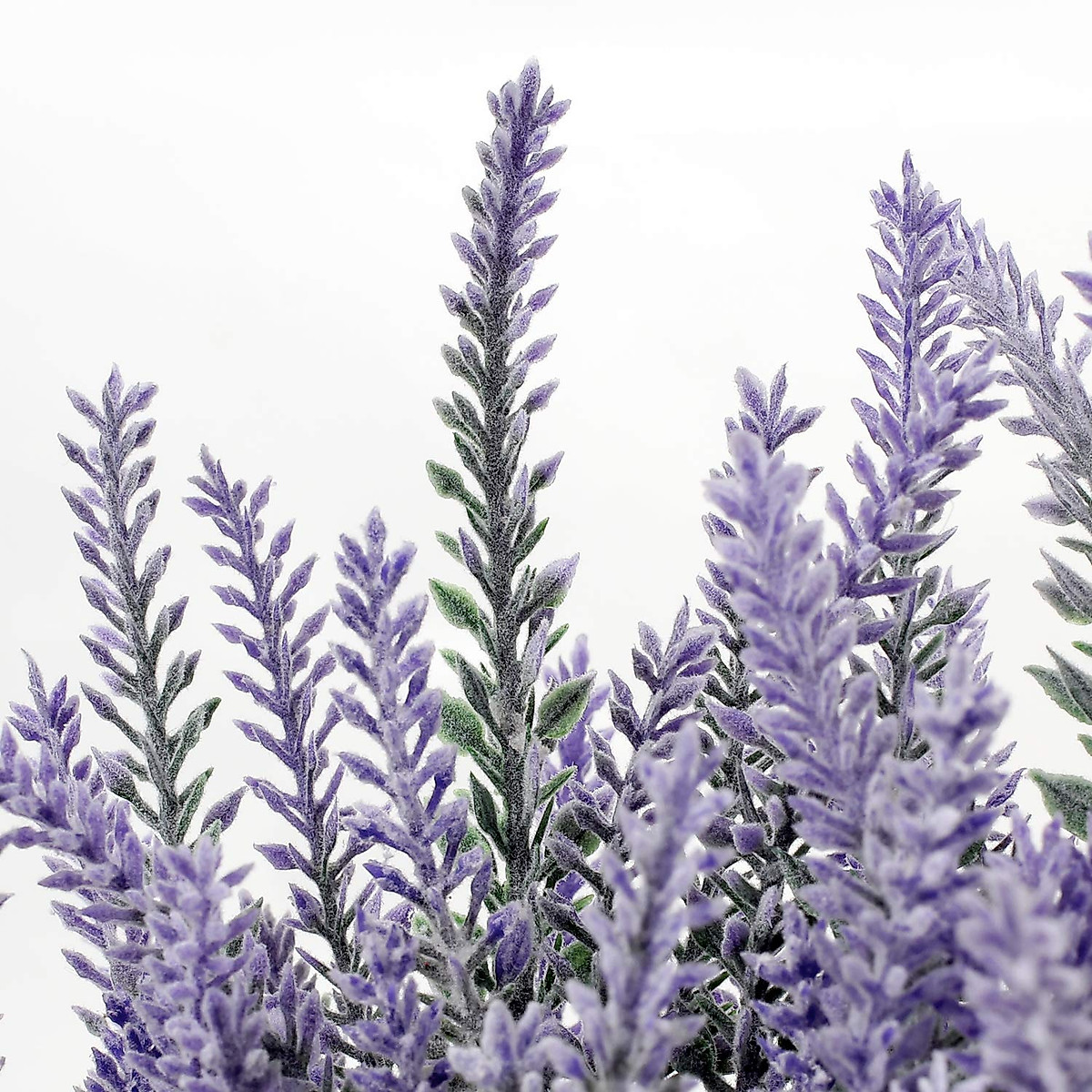 DILATATA Lavender Flowers Artificial Lavender Decor Fake Lavender Plant in Wooden Pot Faux Plants in Pots for Rustic Home Bathroom Table Centerpieces Wedding Decor Potted Lavender Flower Purple Decor