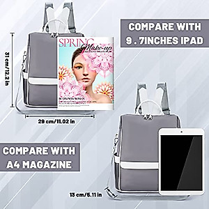 WIOR Women Backpack Purse, Multipurpose Design Nylon Anti-theft Fashion Casual Lightweight Travel School Shoulder Bag