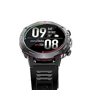 Tinwoo Smart Watch for Men Women with Heart Rate/Blood Oxygen/Sleep/Pedometer Monitor for iOS and Android Phones, 1.39" IP67 Waterproof Fitness Tracker Smartwatches 123 Sport Modes (Black)