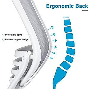 BOLISS Mid-Back Mesh Ergonomic Drafting Chair Tall Office Chair Task Chair with Adjustable Foot Ring and Height Adjustable Armrest (Grey)
