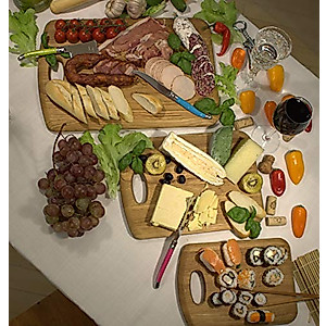 RYBA Hanging Wooden Chopping Board - Premium Solid Oak Wood - Great for Chopping and Serving Appetiser - Alternative Stylish Wooden Cheese Board – Oak Cutting Board with Hanging Hole (11x7,9x0,8")