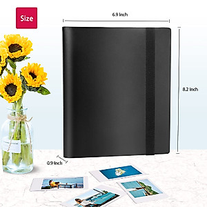 192 Pictures Photo Album for Fujifilm Instax Mini 11 12 evo 90 70 50S 26 25 9 8+ 7S Instant Camera, 2x3 Photo Album for Polaroid Snap Z2300 PIC-300P Film, Black