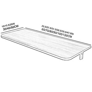 Wall-Mounted Folding Computer Desk,Household Kitchen Desk,Simple Dining Table,Office Desk,Study Desk, 22 Sizes,with Wire Holes,40 * 30cm/15.5 * 12in
