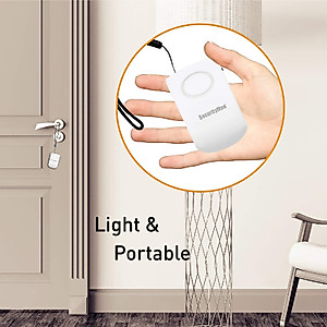 Securityman Door Handle Alarm with 130dB Vibration Triggered Portable Door Alarm - Perfect Alarm for Doors When Opening for Kids, Toddler, Elderly, Hotel, Travel, Bedroom (2 Pack Door Security Alarm)