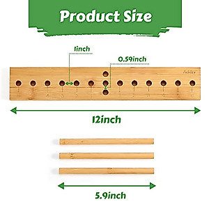 Ackitry Bamboo Extended Bow Maker for Ribbon for Wreaths, Ribbon Bow Maker with Twist Ties and Instructions for Creating Gift Bows, Hair Bows, Corsages, Christmas Holiday Wreaths, Various Crafts