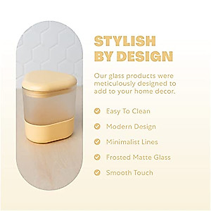 Cleancult Glass Refillable Dishwasher Pod Holder, Empty, Holds Approx 32 Dishwasher Tablets, Reusable Cleaning & Cosmetic Storage