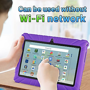 Contixo Kids Tablet, V8 Tablet for Kids and KB-2600 Kids Foldable Wireless Bluetooth Headphone Bundle, Learning Tablet, Parental Control Family Link - Purple