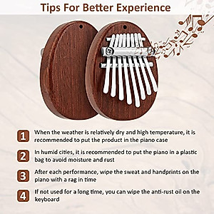 Lehay Mini Kalimba Thumb Piano 8 key Finger Mbira with Lanyard
