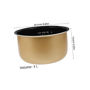 Didiseaon 3pcs Rice cooker liner rice cooker replacement pot replacement pot aroma rice cooker inner pot replacement rice pot replacement ceramics aluminum alloy pots and pans